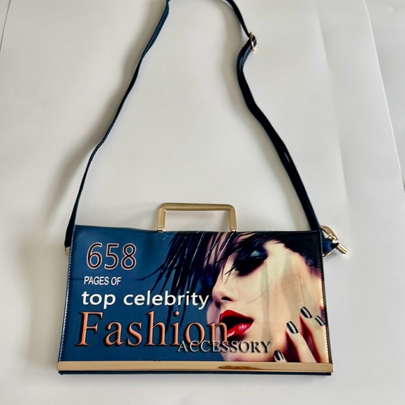 Bags | Chic Unique Magazine Cover Statement Bag | Poshmark